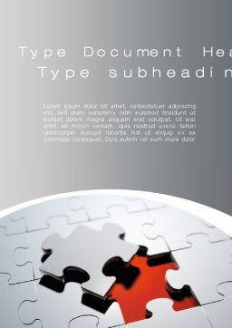 The Last Piece Word Template 10481 | PoweredTemplate.com