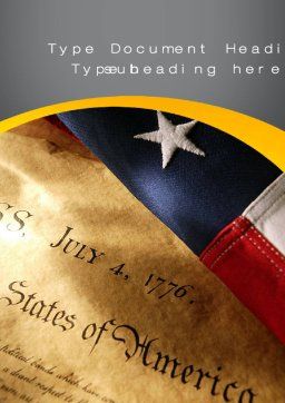 USA Declaration of Independence Word Template 10487 | PoweredTemplate.com