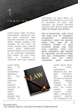 Law Book with Gavel Word Template 10536 | PoweredTemplate.com