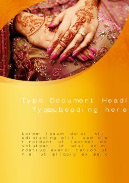 Mehndi Designs Word Template 10681 | PoweredTemplate.com