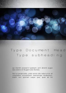 Blue Spots Word Template 10810 | PoweredTemplate.com