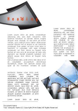 Industrial Tanks Word Template 10916 | PoweredTemplate.com