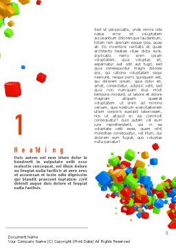 3D Colored Cubes Word Template 10999 | PoweredTemplate.com