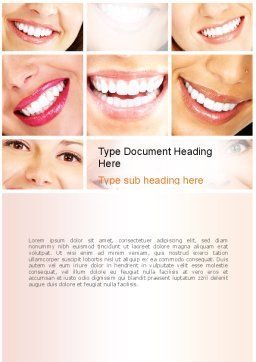 Dental Smile Word Template 11003 | PoweredTemplate.com