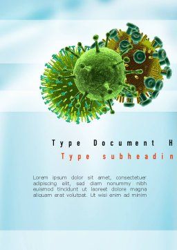 HIV Virus Word Template 11023 | PoweredTemplate.com