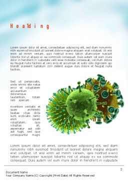 HIV Virus Word Template 11023 | PoweredTemplate.com