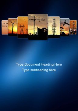 Industries Word Template 11076 | PoweredTemplate.com