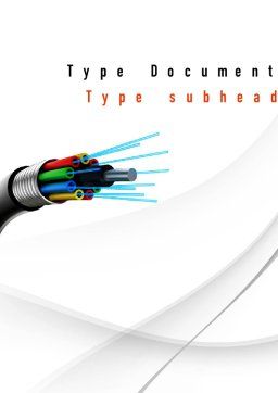 Fiber Optic Cable Word Template 11077 | PoweredTemplate.com