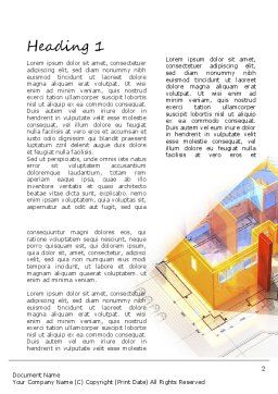 3D House Draft Word Template 11232 | PoweredTemplate.com