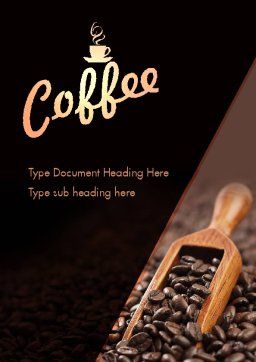 Roasted Coffee Beans Word Template 11357 | PoweredTemplate.com