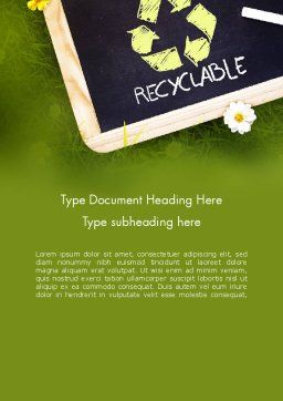 Waste Management Word Template 11419 | PoweredTemplate.com