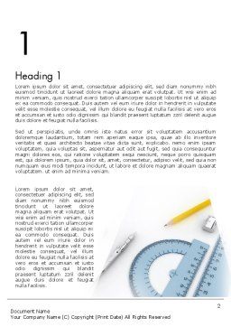 Drafting Tools Word Template 11551 | PoweredTemplate.com