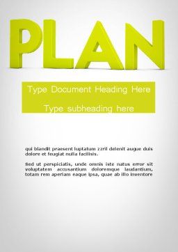 Word PLAN Word Template 11882 | PoweredTemplate.com