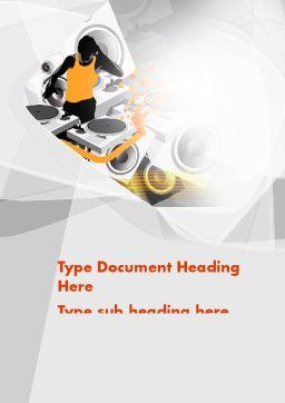 Plantilla de Word - música dance | 11906 | PoweredTemplate.com