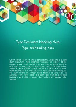 Bright Geometric Background Word Template 11936 | PoweredTemplate.com