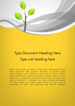 Sapling Word Template 11944 | PoweredTemplate.com