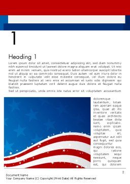 Fourth Of July Word Template 12057 | PoweredTemplate.com