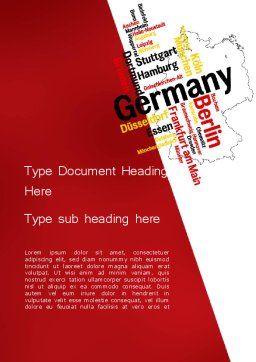 Plantilla de Word - alemania mapa y ciudades nube de palabras | 12177 ...