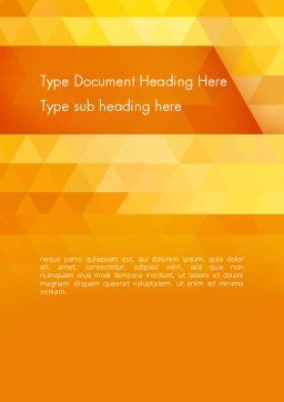 Orange Abstract Geometric Triangles Word Template 12208 ...