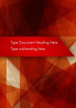 Geometric Red Word Template 12392 | PoweredTemplate.com