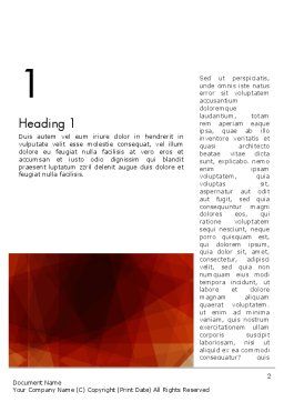 Geometric Red Word Template 12392 | PoweredTemplate.com