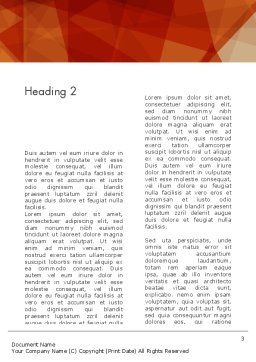 Geometric Red Word Template 12392 | PoweredTemplate.com