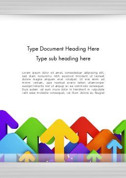 Up Arrows Word Template 12477 | PoweredTemplate.com