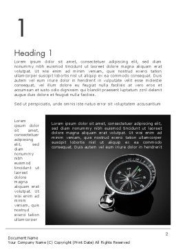 Black and White Compass Word Template 12495 | PoweredTemplate.com
