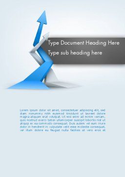 Intertwining Up Arrows Word Template 12557 | PoweredTemplate.com
