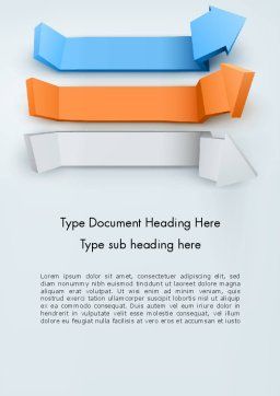 Three-Dimensional Arrows Word Template 12598 | PoweredTemplate.com
