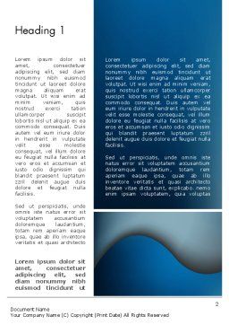 Dark Blue Wave Word Template 12610 | PoweredTemplate.com