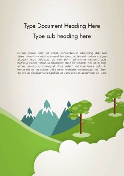 Landscape for Kids Word Template 12611 | PoweredTemplate.com