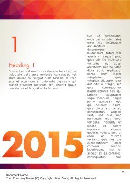 2015 in Modern Flat Style Word Template 12784 | PoweredTemplate.com