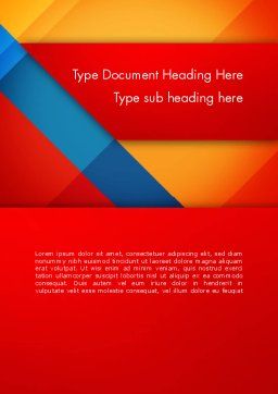 Geometric Colorful Pattern Word Template 12797 | PoweredTemplate.com