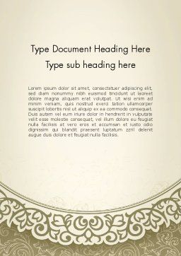 Vintage Pattern Paper Cut Word Template 12842 | PoweredTemplate.com