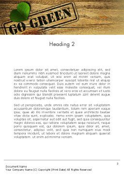 Go Green Word Template 12847 | PoweredTemplate.com