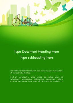 Caring for Our Environment Word Template 12899 | PoweredTemplate.com