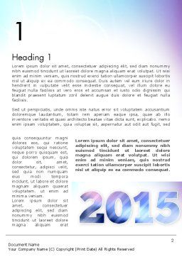 Blue and Purple 2015 Word Template 12909 | PoweredTemplate.com