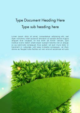 Leaves Background Word Template 12984 | PoweredTemplate.com