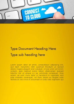 Cloud Backup Word Template 13033 | PoweredTemplate.com