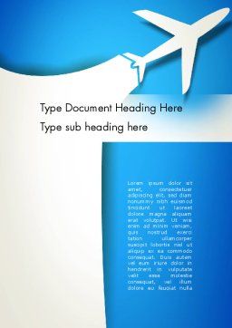 Plantilla de Word - ilustración del plano | 13043 | PoweredTemplate.com