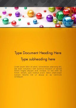 Shiny Colorful Balls Word Template 13101 | PoweredTemplate.com
