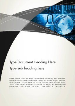 Cybersecurity Word Template 13134 | PoweredTemplate.com