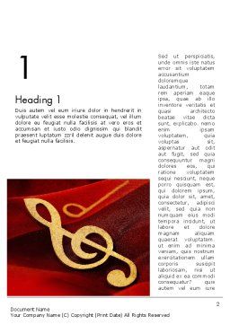 Music Note Word Template 13164 | PoweredTemplate.com