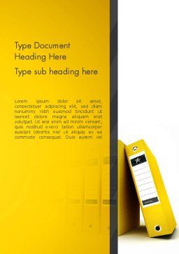 Plantilla de Word - carpetas amarillas | 13168 | PoweredTemplate.com