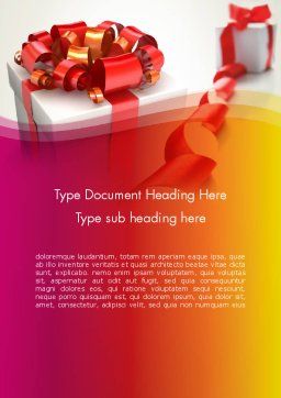 Gift Boxes with Red Bows Word Template 13284 | PoweredTemplate.com