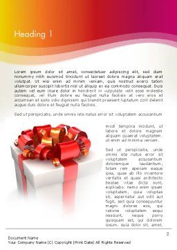 Gift Boxes with Red Bows Word Template 13284 | PoweredTemplate.com