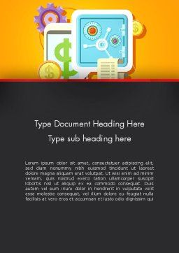 Internet Banking Word Template 13388 | PoweredTemplate.com