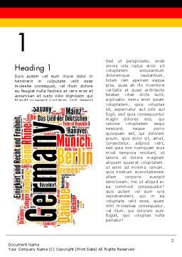Plantilla de Word - alemania nube de palabras | 13432 | PoweredTemplate.com