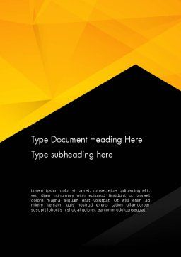 Black and Yellow Shapes Word Template 13600 | PoweredTemplate.com